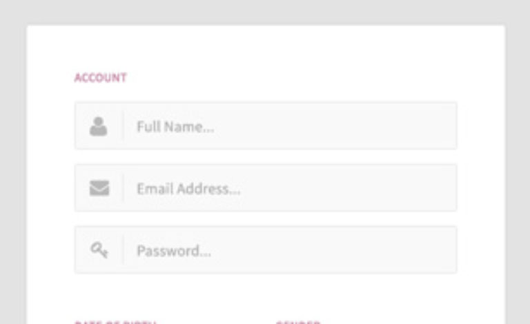 Signup Form (Free PSD) – Inspirational Pixels