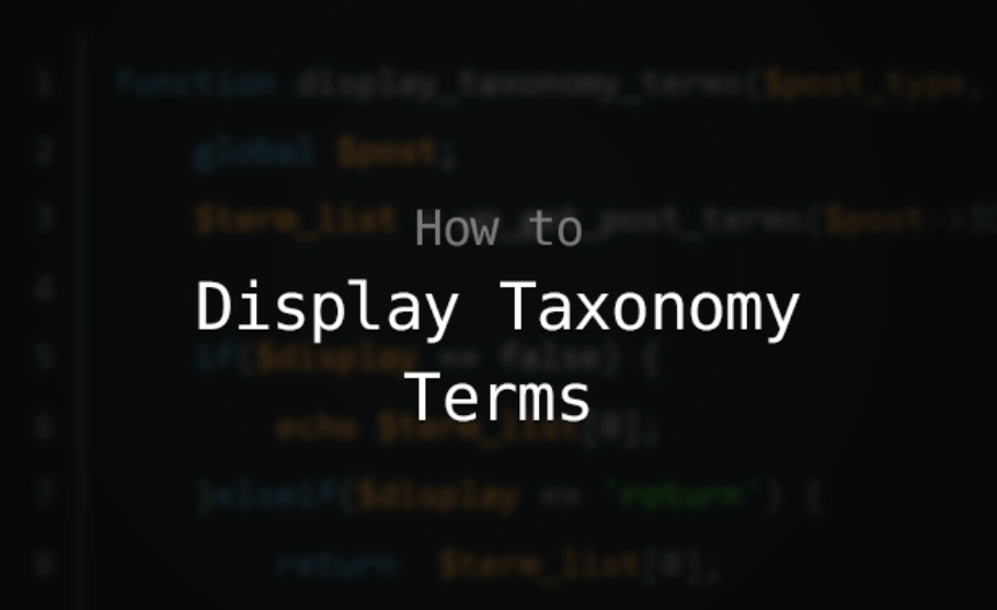 Display Custom Taxonomy Terms in WordPress – Inspirational Pixels Display Custom Taxonomy Terms in WordPress – Inspirational Pixels